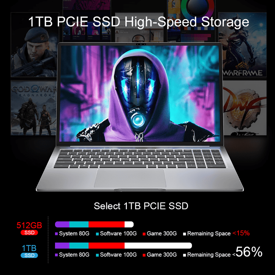 Ninkear N16 Pro 16-inch 2.5K 120Hz Intel Core i7-13620H WiFi 6 32GB RA ...