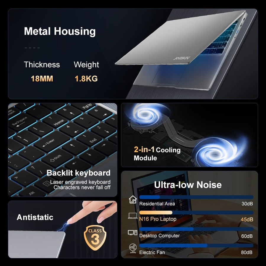 Ninkear N16 Pro 16-inch 2.5K 120Hz Intel Core i9-12900HK 32GB RAM + 1T ...